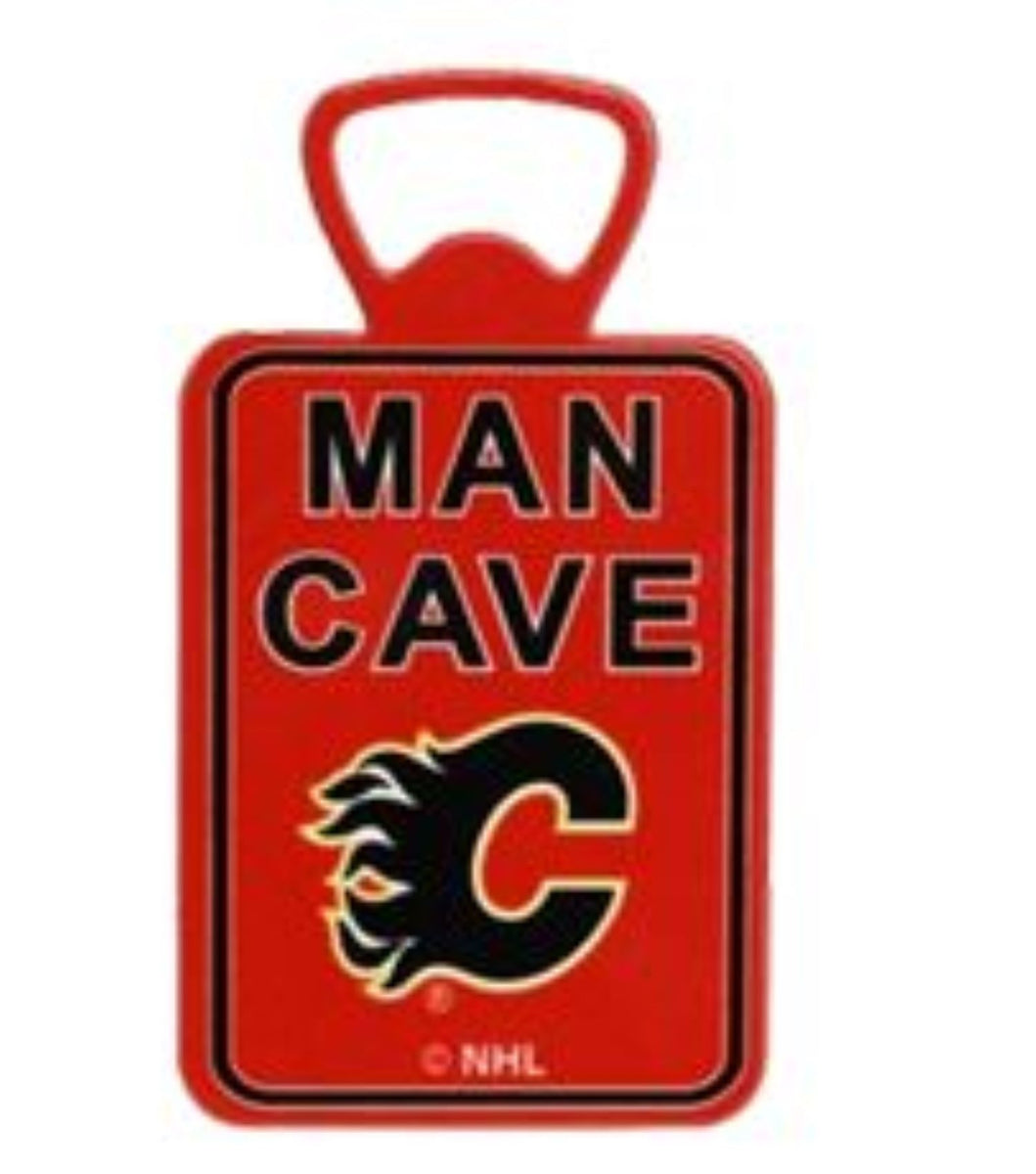 NHL Man Cave 4 x 2.5 inch Super Steel Magnet Bottle Opener – The Sports ...