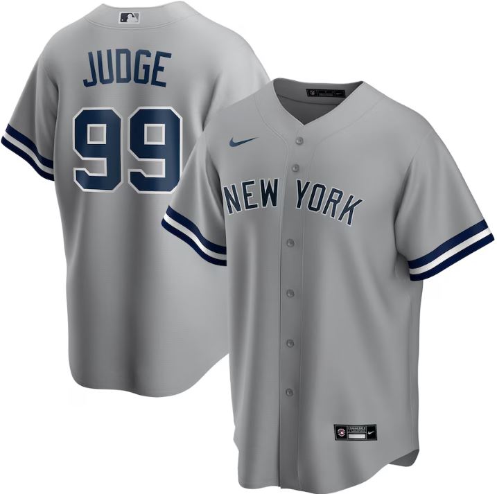 Nike MLB New York Yankees Aaron Judge Replica Player Jersey - Gray ...
