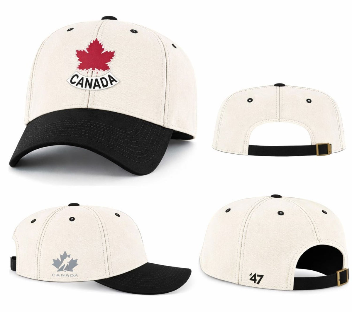 '47 Hockey Canada Sure Shot TT Clean Up Adjustable Hat - Tan/Black ...